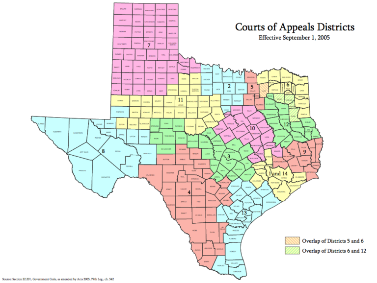 Texas Courts of Appeals | Jurisdiction, Structure & Map