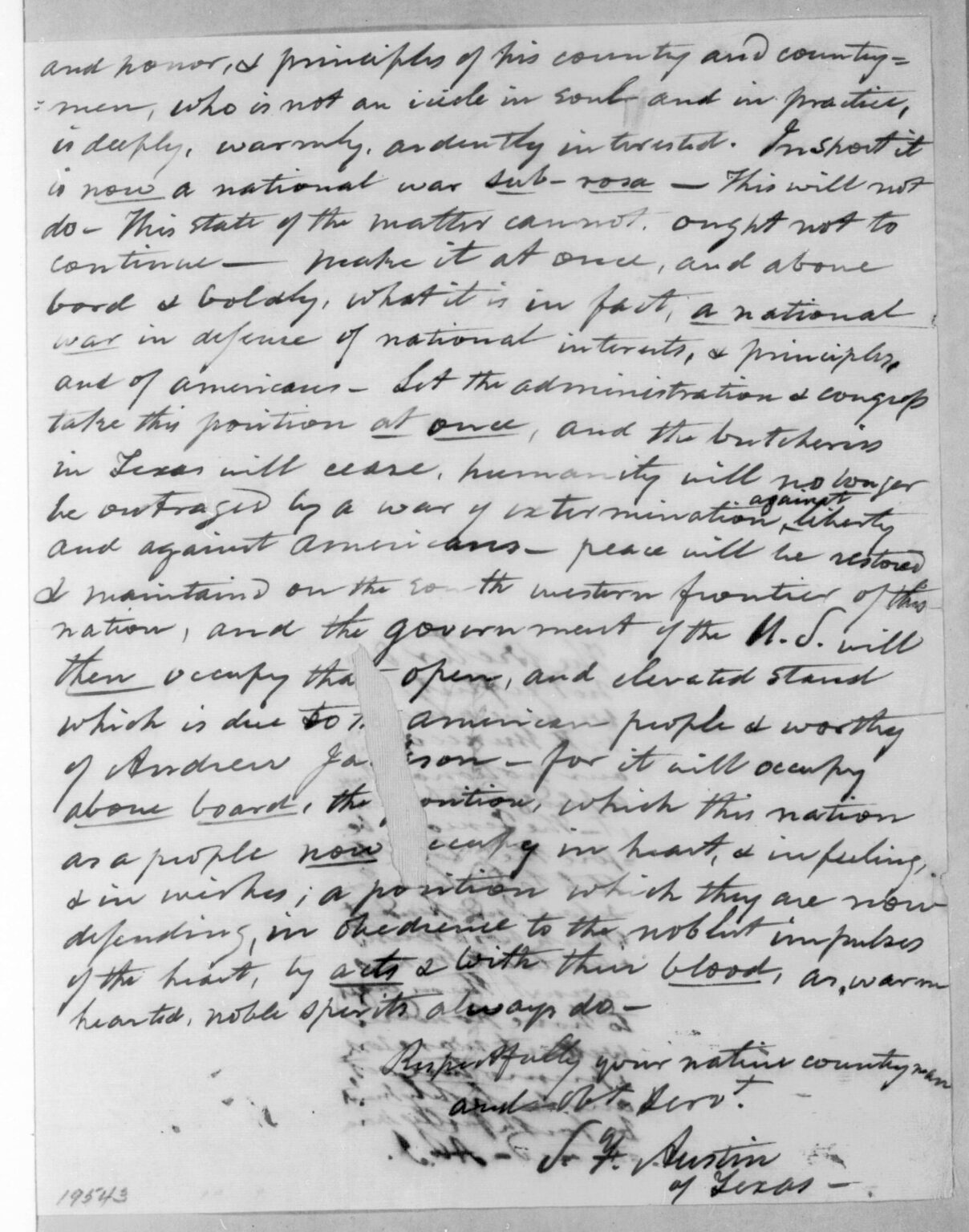 Stephen F. Austin's 1836 Wartime Plea | Primary Sources in Texas History